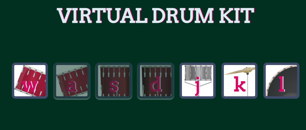 Simple Virtual Drum Kit App In Javascript Free Source Code Sourcecodester